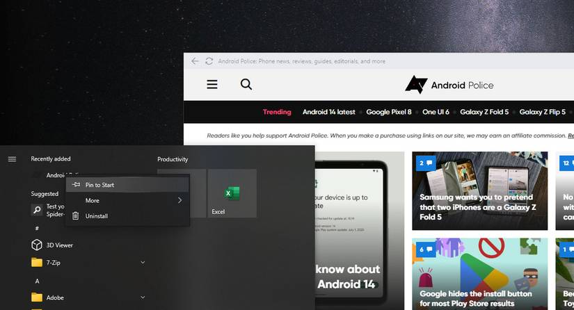 How to pin links to the Taskbar or Start Menu of every browser