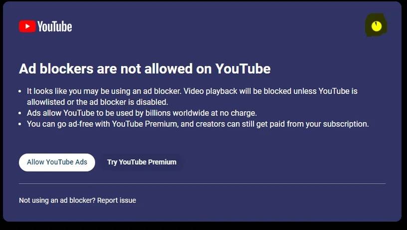 YouTube’s crackdown on ad blockers goes global