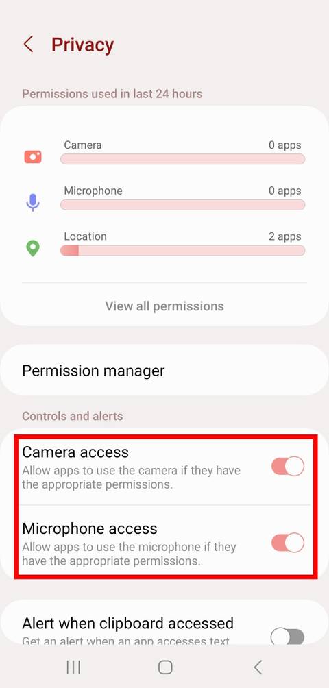 Android: How to manage your camera and microphone permissions