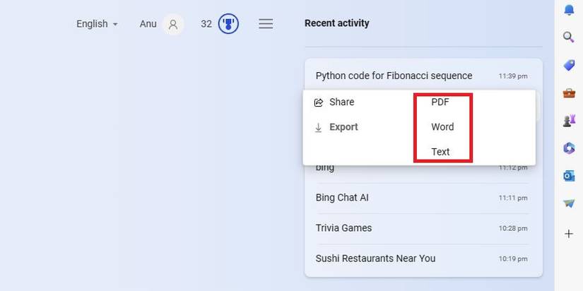 How to delete Bing AI chat history