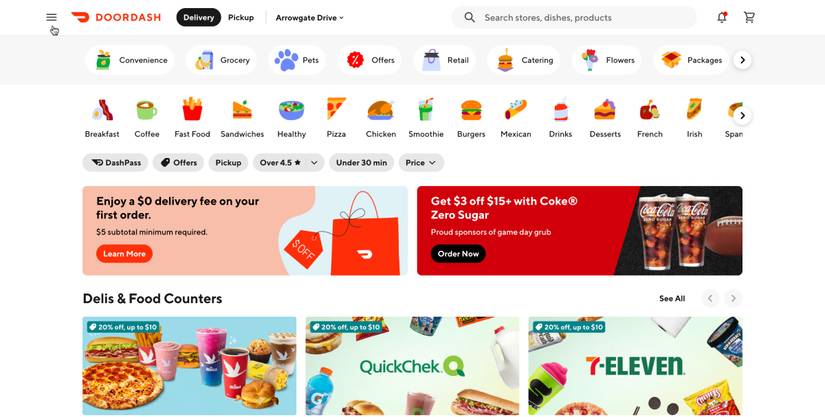 How to cancel a DoorDash order for a refund