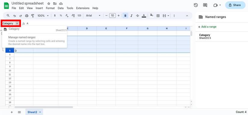 How to group rows or columns in Google Sheets