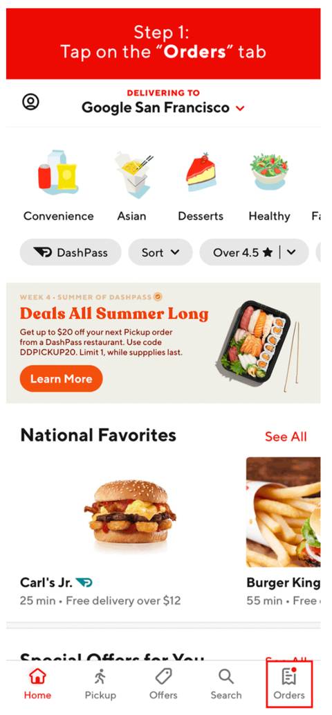 How to cancel a DoorDash order for a refund