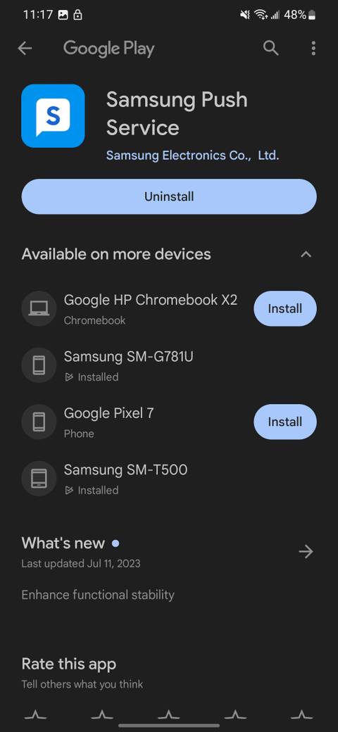 What is Samsung Push Service and how does it work?