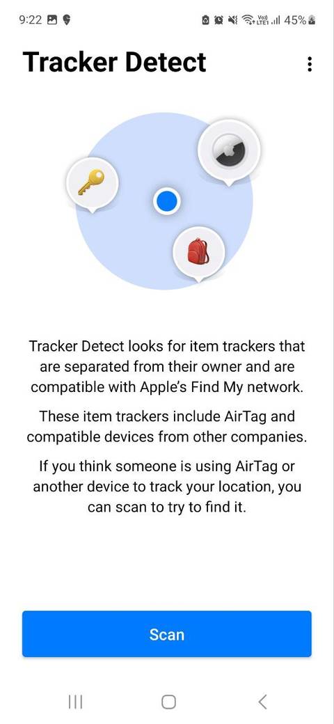 How to scan for nearby AirTags and Bluetooth trackers with your phone