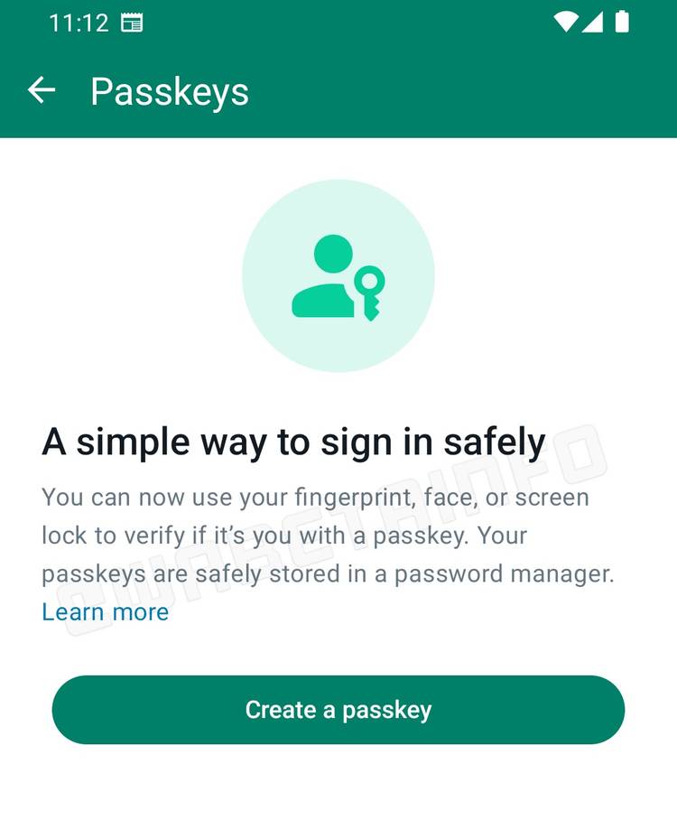 Passkey support in WhatsApp goes live on the beta channel
