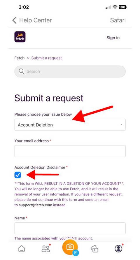 How to easily delete a Fetch rewards account