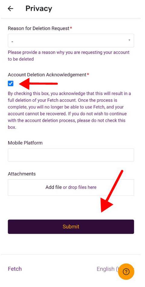 How to easily delete a Fetch rewards account