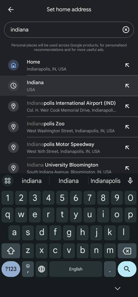 How to change the home address in your Google account