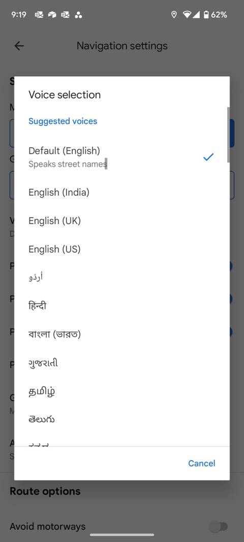 How to change the voice you hear in Google Maps