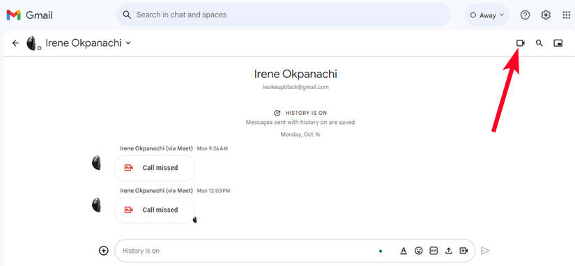 How to make a call via Gmail