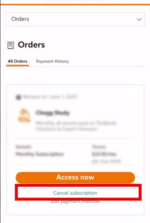 How to cancel Chegg