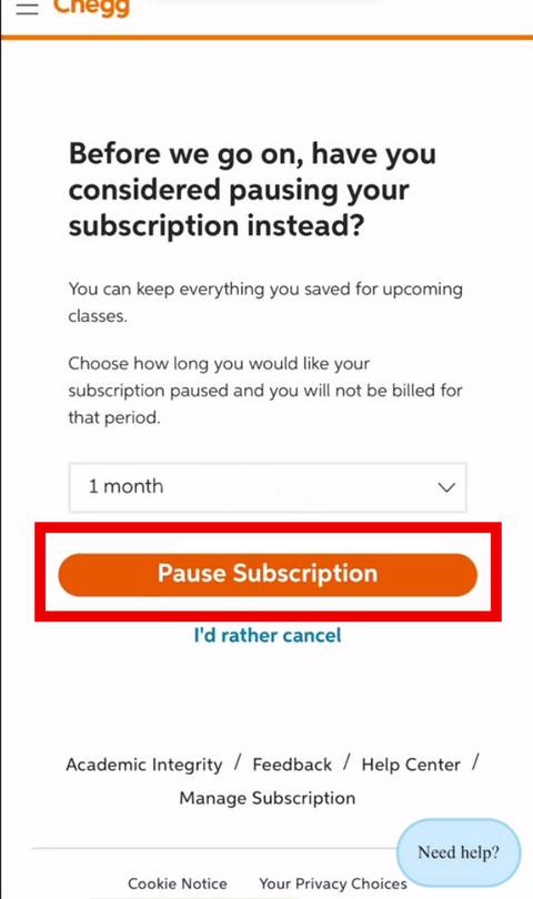 How to cancel Chegg