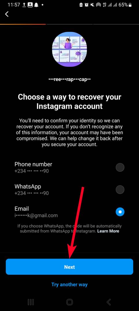How to get your Instagram account back