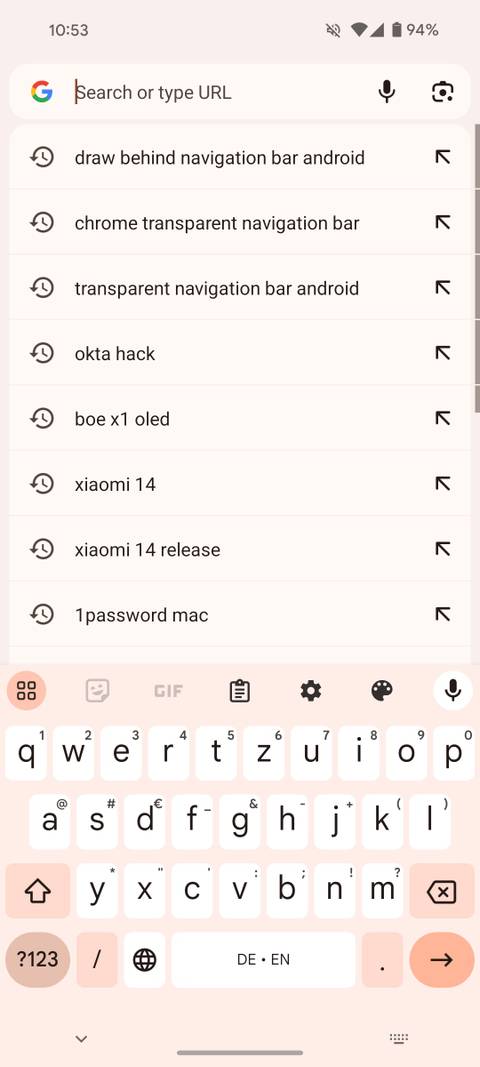 Chrome 120 makes its transparent navigation bar ready for prime time