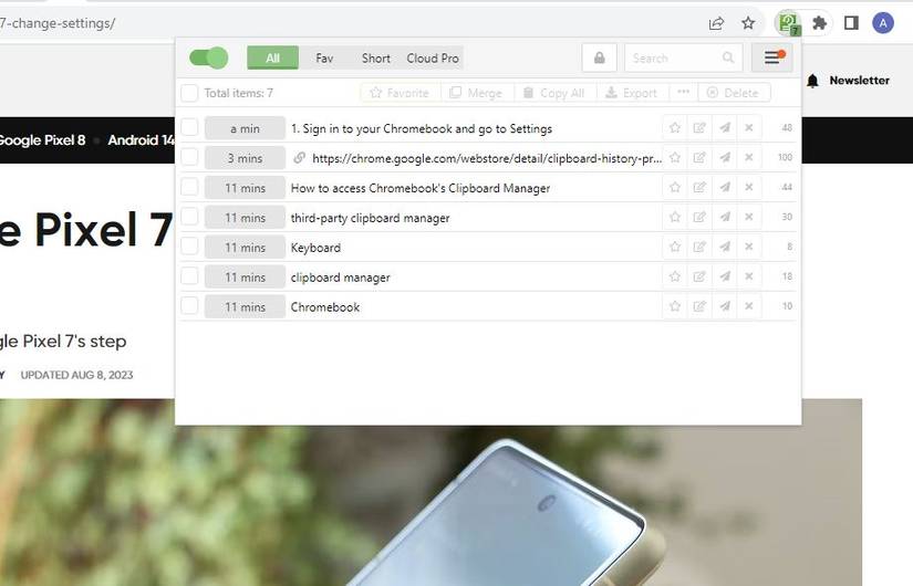 How to access your Chromebook's Clipboard Manager