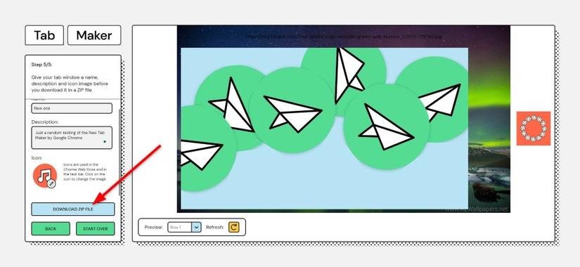 How to use Tab Maker in Google Chrome