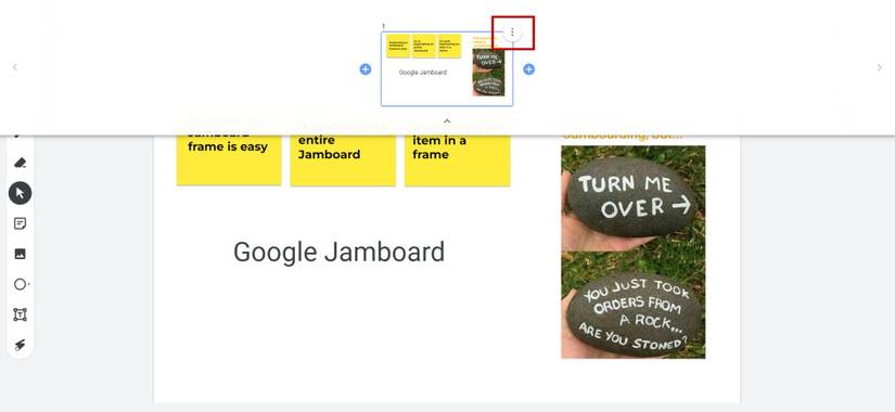 How to duplicate Google Jamboard slides