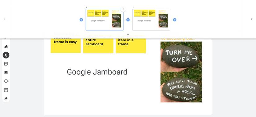 How to duplicate Google Jamboard slides