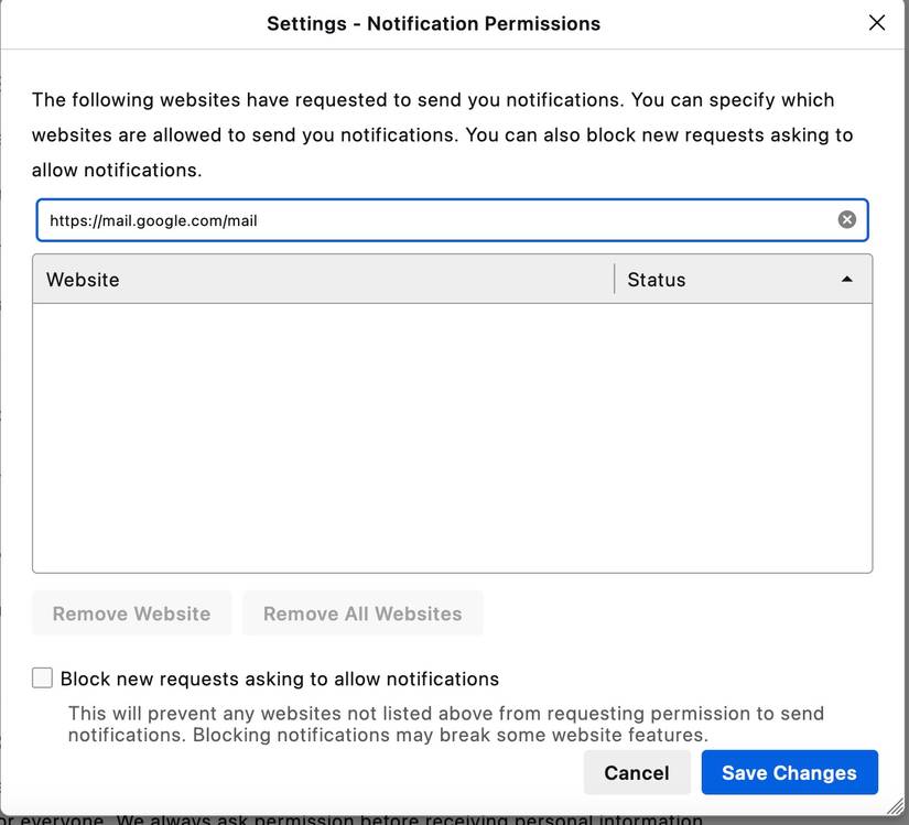 How to turn on Gmail desktop notifications