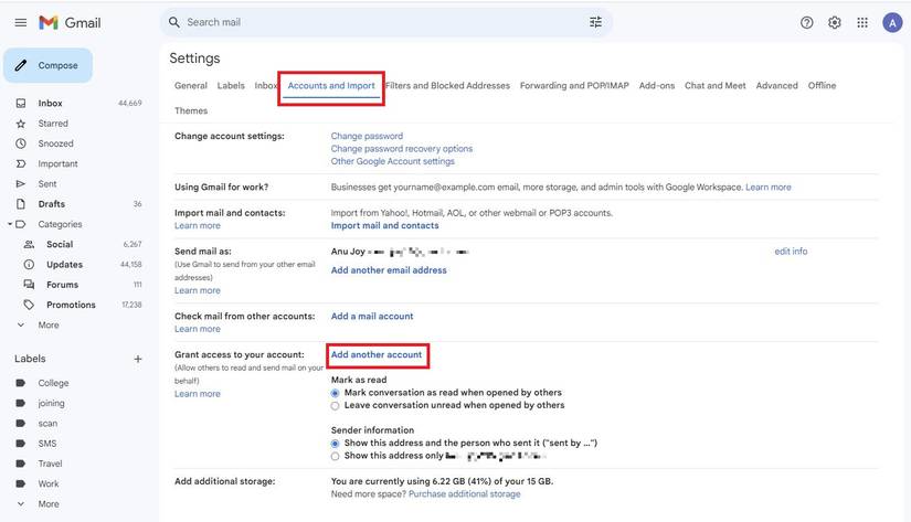 How to share access to your Gmail account