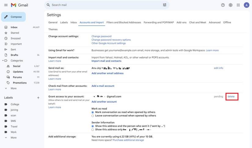 How to share access to your Gmail account