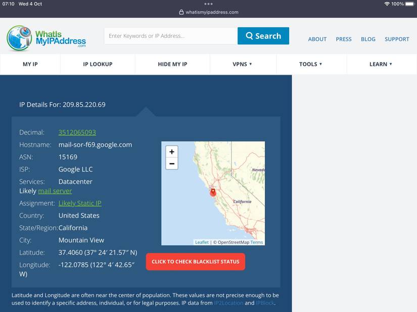 How to track an email IP address to its source