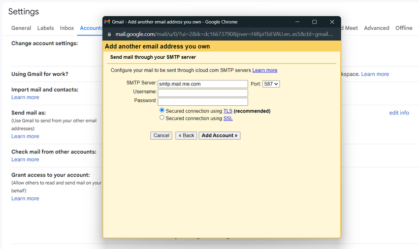 How to add an iCloud email to your Gmail account