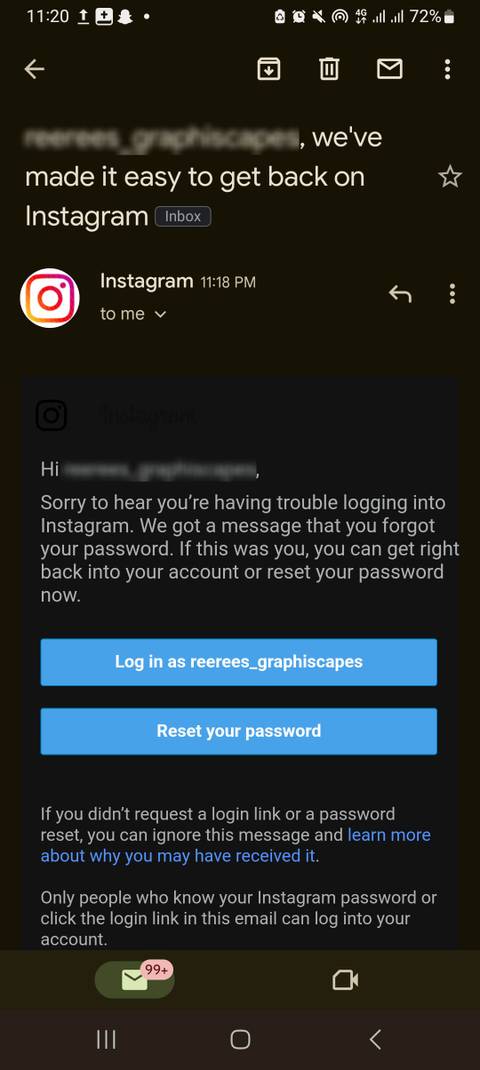 How to get your Instagram account back