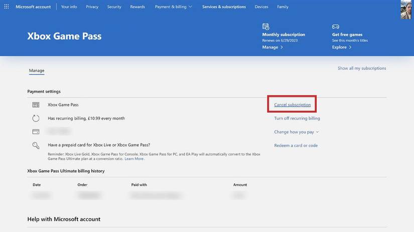 Xbox Game Pass Core: How to cancel your subscription