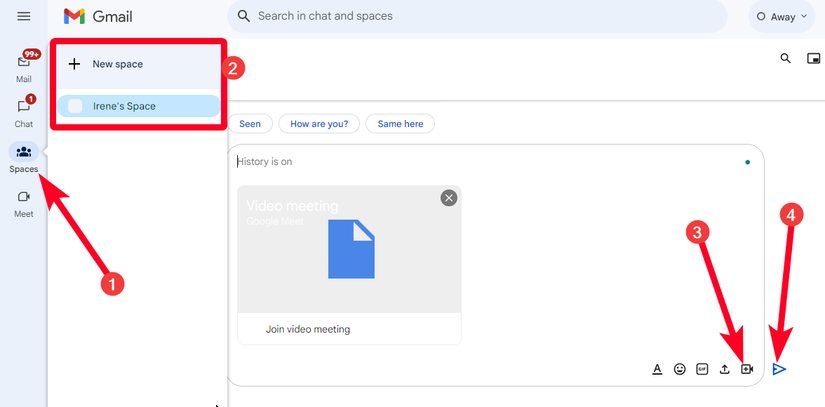 How to make a call via Gmail