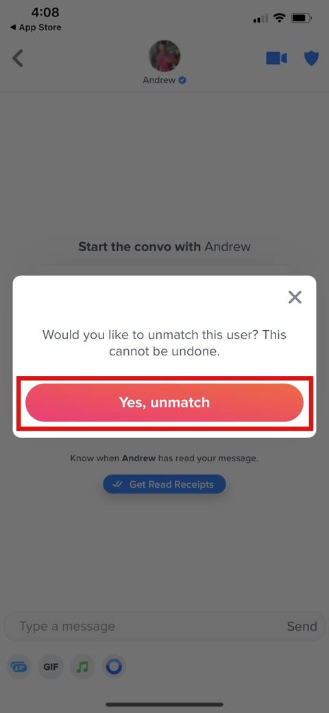 Tinder: How to unmatch
