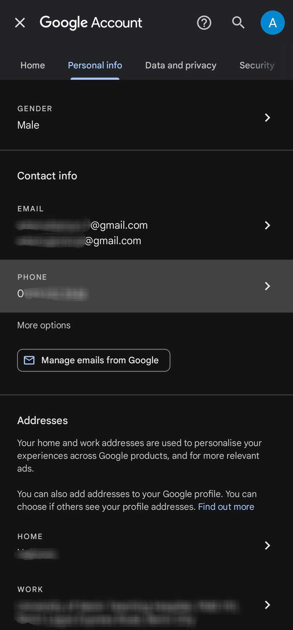 How to change the phone number on your Google account