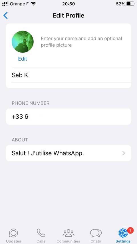 How to uncover and edit your WhatsApp phone number