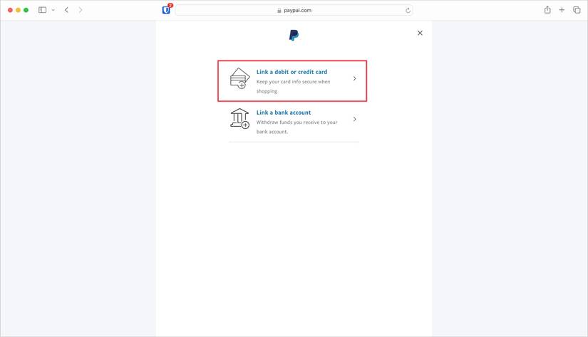 Paypal: How to add a gift card to your account