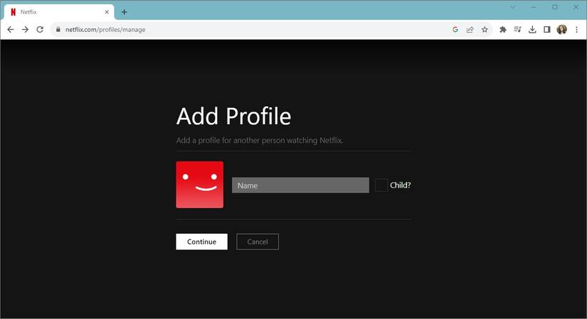 Netflix: How to create a new profile