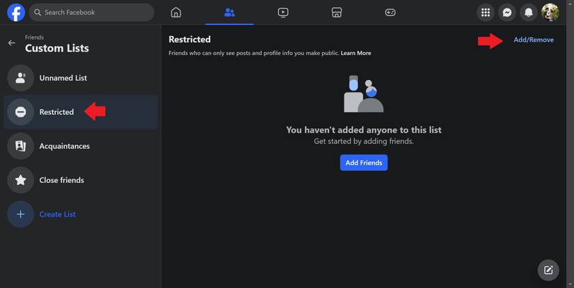Facebook: What's a restricted list and why should I use one?