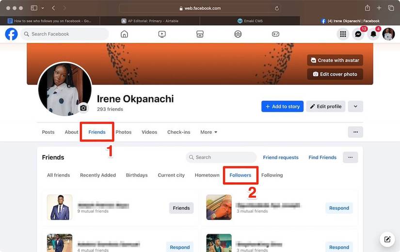 Facebook: How to see your followers