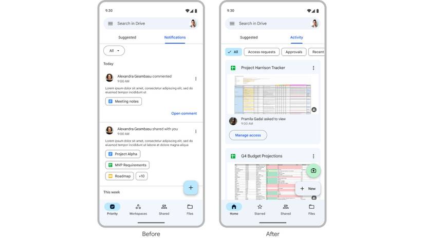Google Drive declutters its home tab in latest redesign for Android