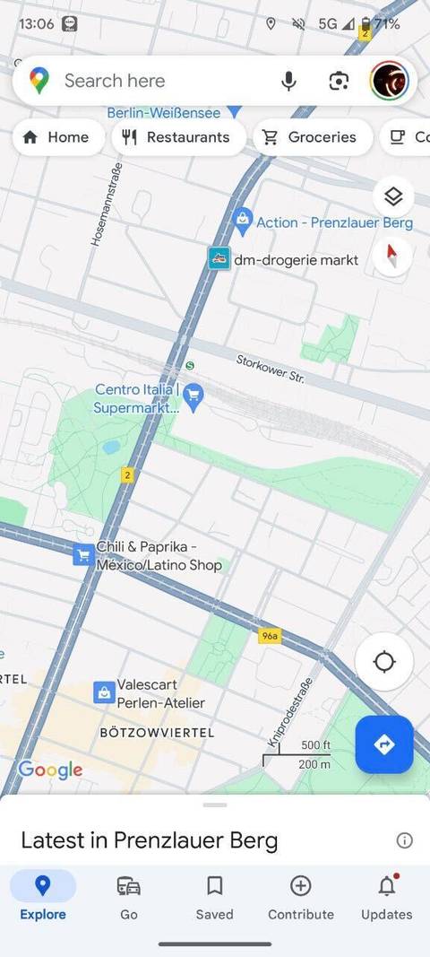 Google's new color scheme for Maps has been spotted in the wild