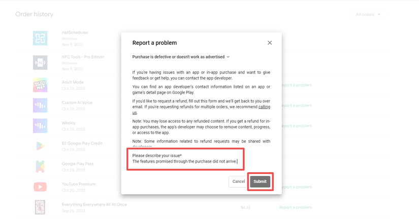 How to get a Google Play Store refund