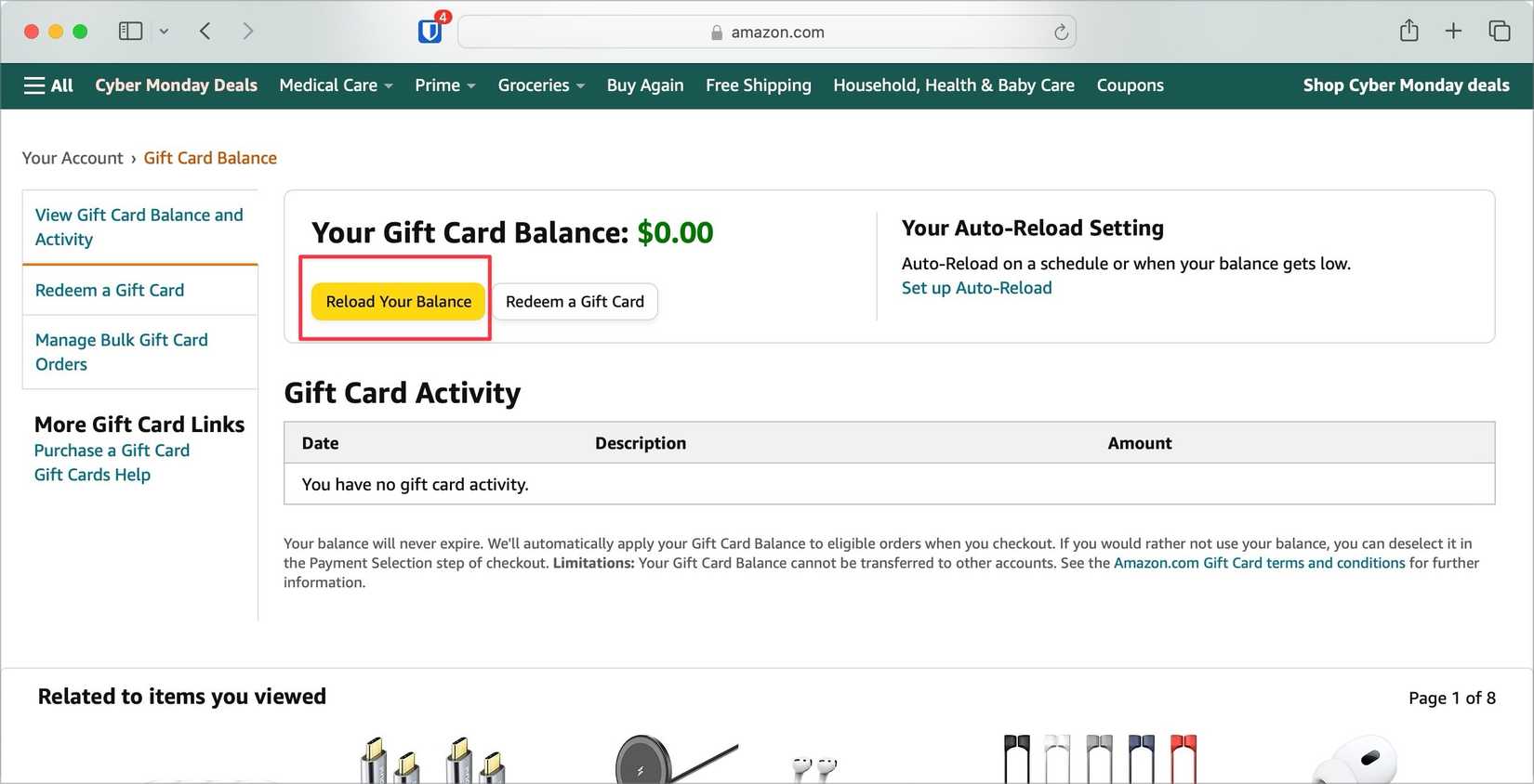 How to check your Amazon gift card balance online, in the app, or by phone