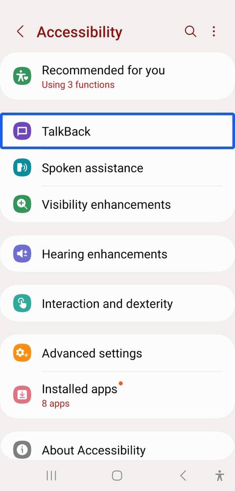 How to use Samsung's TalkBack feature