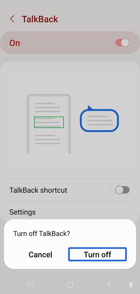 How to use Samsung's TalkBack feature