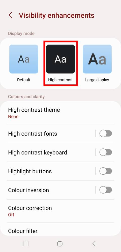 How to enable high-contrast mode on your Android phone