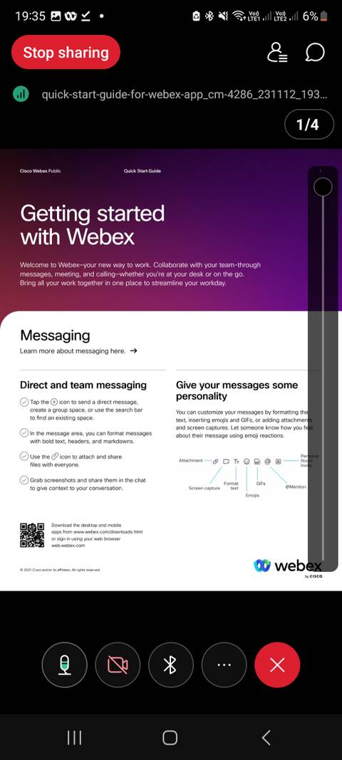 Webex: How to share your screen