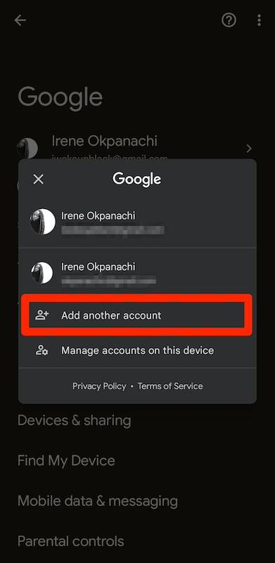 How to change your default Google account on Android