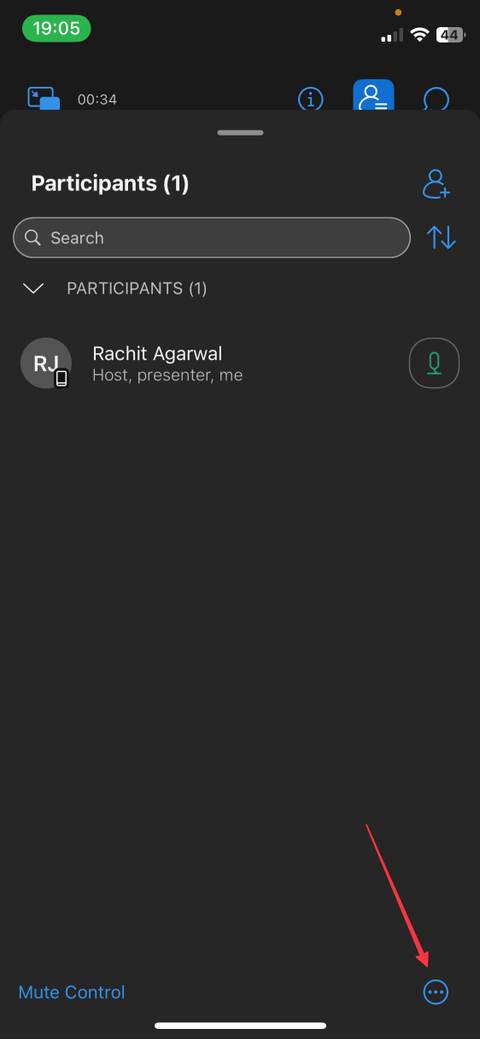 How to mute a Webex participant