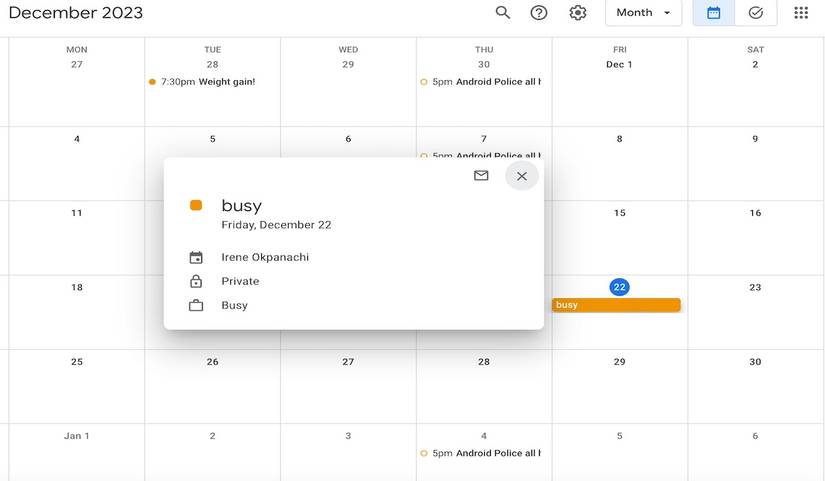Google Calendar: How to make your calendar private