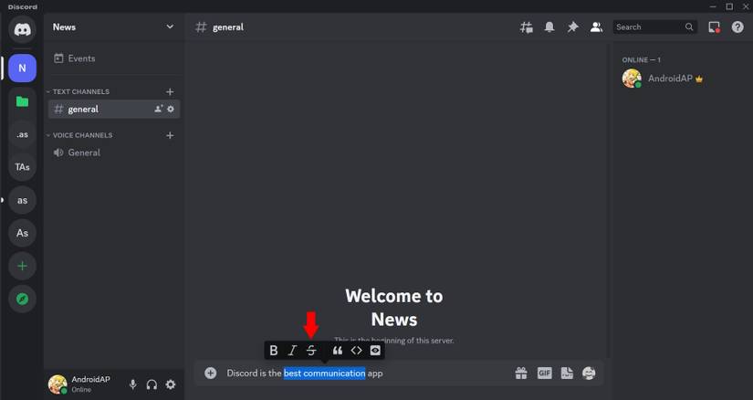 Discord: How to strikethrough text